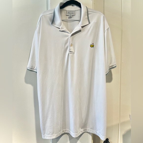 Masters | Shirts | Masters Tech White Performance Golf Shop Polo With ...